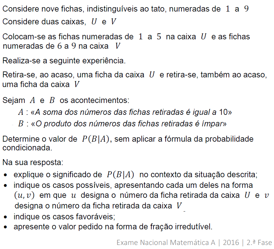 Probabilidade Condicionada